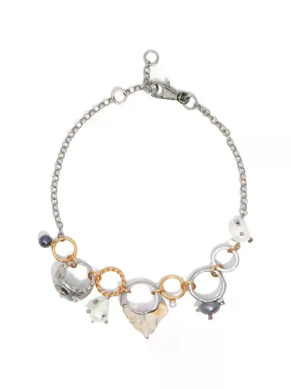 Bimba Y Lola Chain Necklace And Horse Rings - Silver