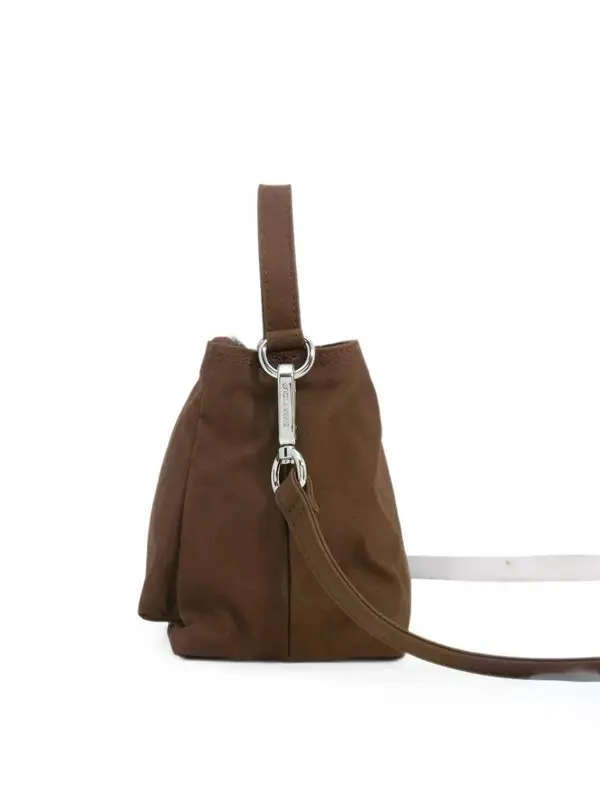 Bimba Y Lola Dark-khaki Cotton Mini Slouch Bag