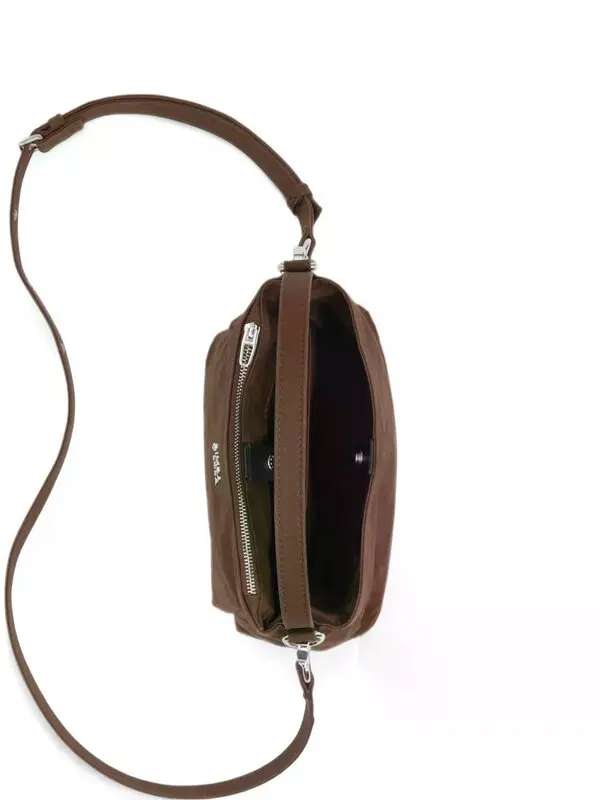 Bimba Y Lola Dark-khaki Cotton Mini Slouch Bag - Brown