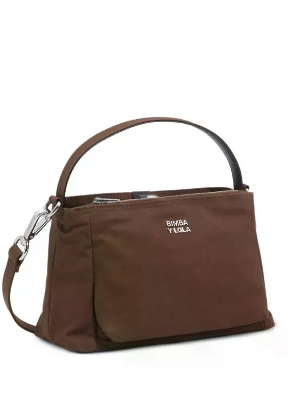 Bimba Y Lola Mini Bag, Dark Khaki Cotton - Brown