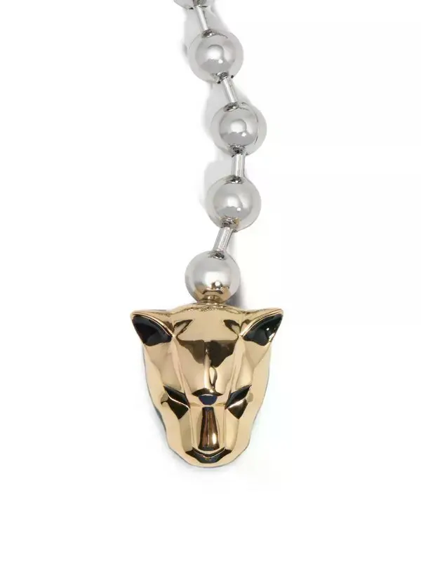 Bimba Y Lola Gold-chain And Panther-head Necklace