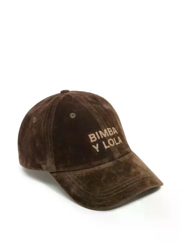 Bimba Y Lola Khaki Flocked Fabric Cap