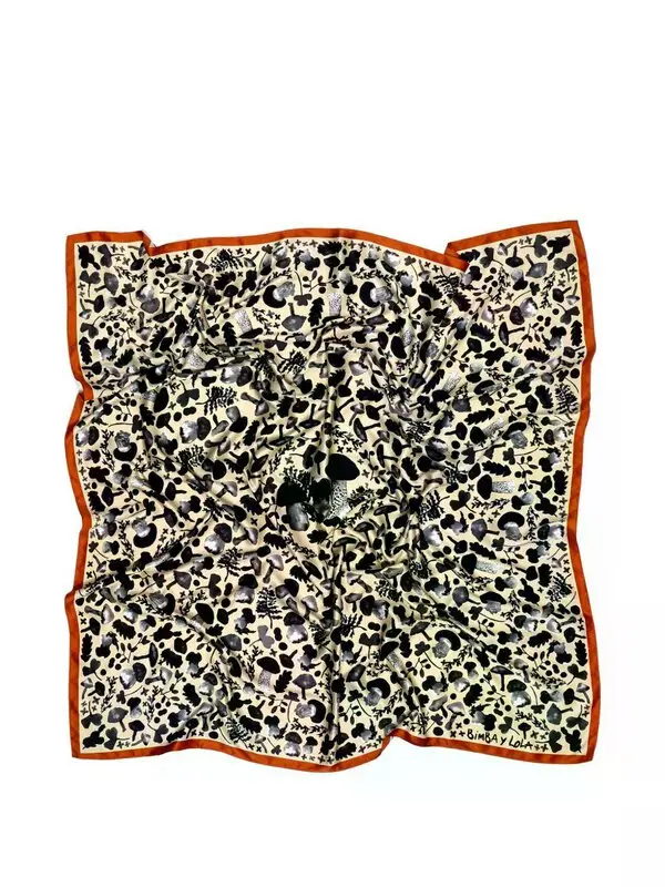 Bimba Y Lola Anthracite Mushroom Kaleidoscope Scarf