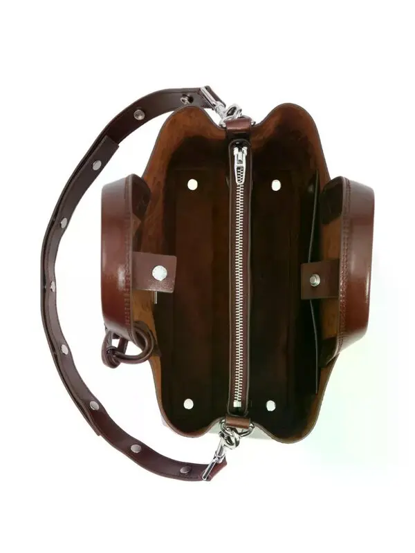 Bimba Y Lola Medium Chihuahua Tote Bag Dark Tan-leather