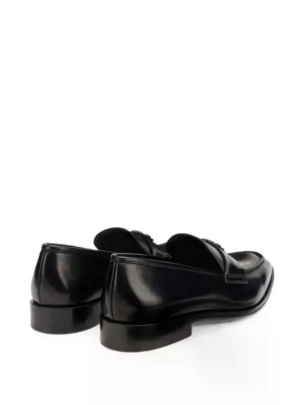 Roberto Cavalli Monogram-plaque Leather Loafers