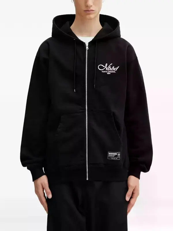 NEIGHBORHOOD Logo-print Zip-up Hoodie