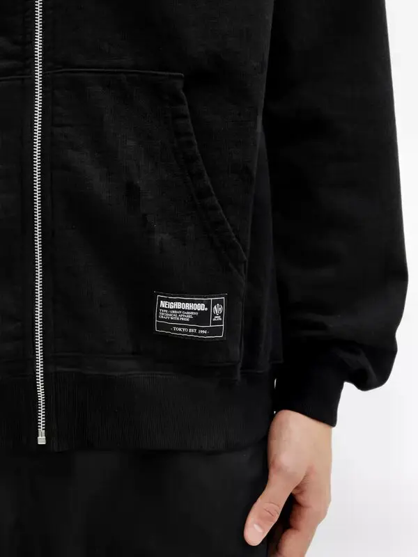 NEIGHBORHOOD Logo-print Zip-up Hoodie
