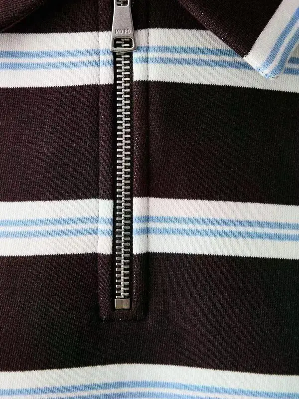 Marc O'polo Striped Quarter-zip Polo Top