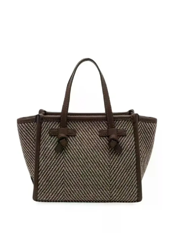 GIANNI CHIARINI Small Miss Marcella Herringbone-pattern Tote Bag