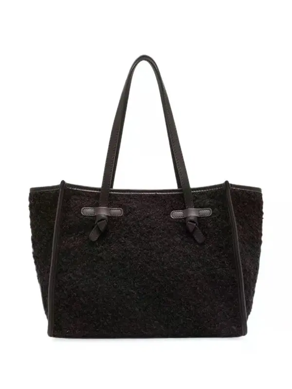 GIANNI CHIARINI Medium Marcella Leather-trim Tote Bag - Brown