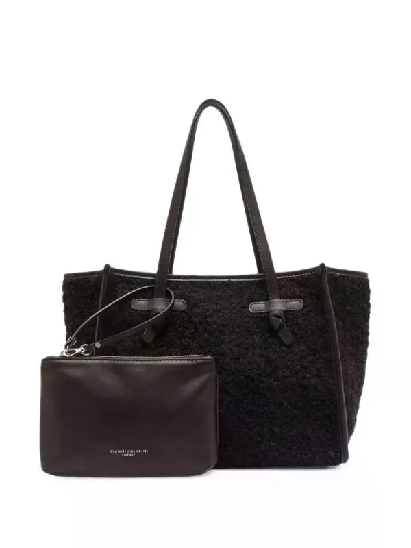 GIANNI CHIARINI Medium Marcella Leather-trim Tote Bag
