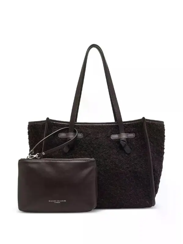 GIANNI CHIARINI Medium Marcella Leather-trim Tote Bag