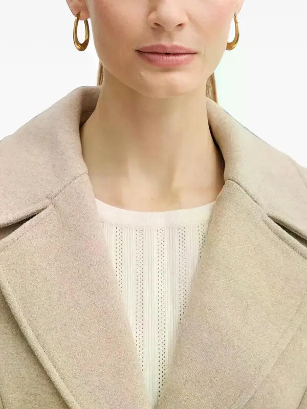 MORGAN Faux-fur Collar Belted Coat