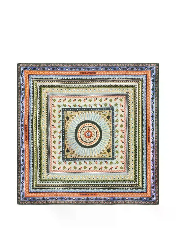 Bimba Y Lola Khaki Concentric Frame Scarf