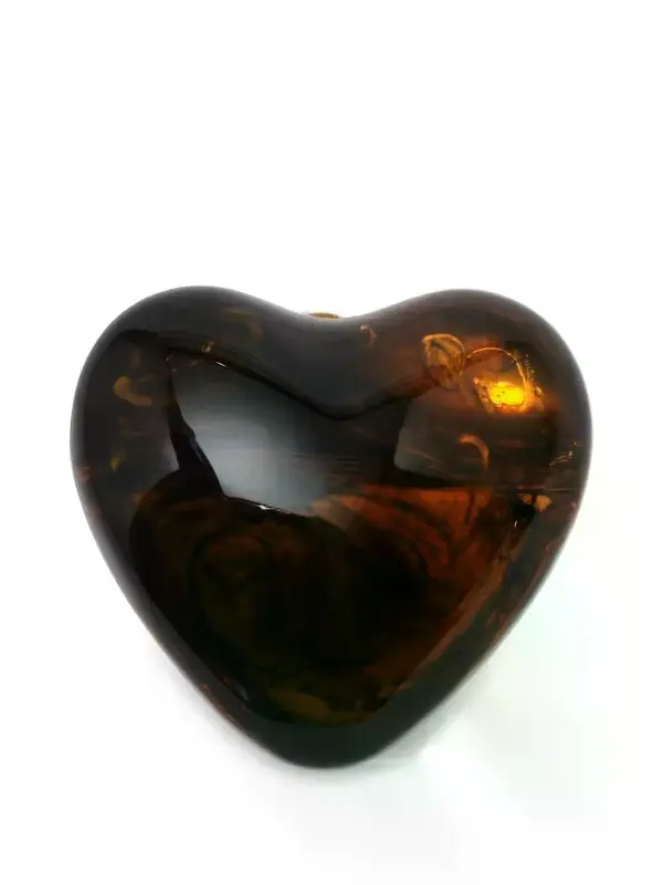 Bimba Y Lola Amber Resin Hearts Earrings
