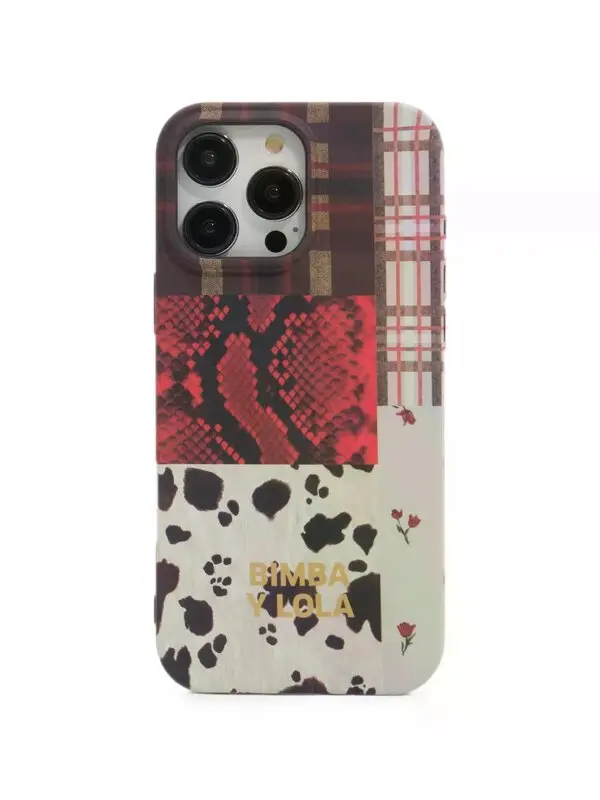 Bimba Y Lola Python Patchwork Iphone 16 Pro Rigid Case - Neutrals