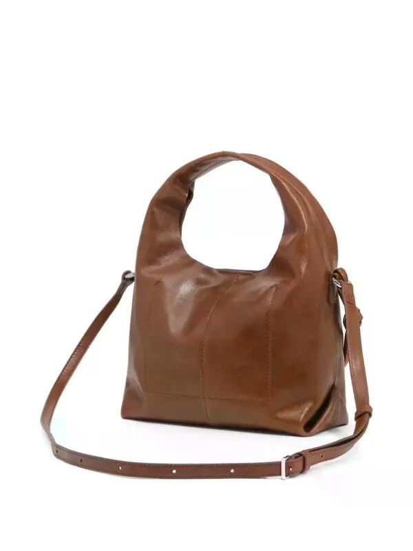 Bimba Y Lola Small Cognac Leather Paper Bag