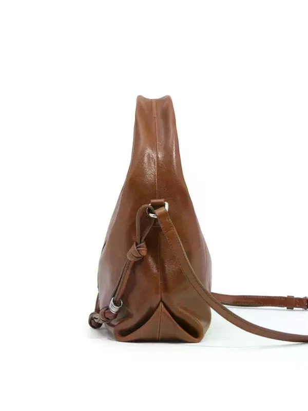Bimba Y Lola Small Cognac Leather Paper Bag