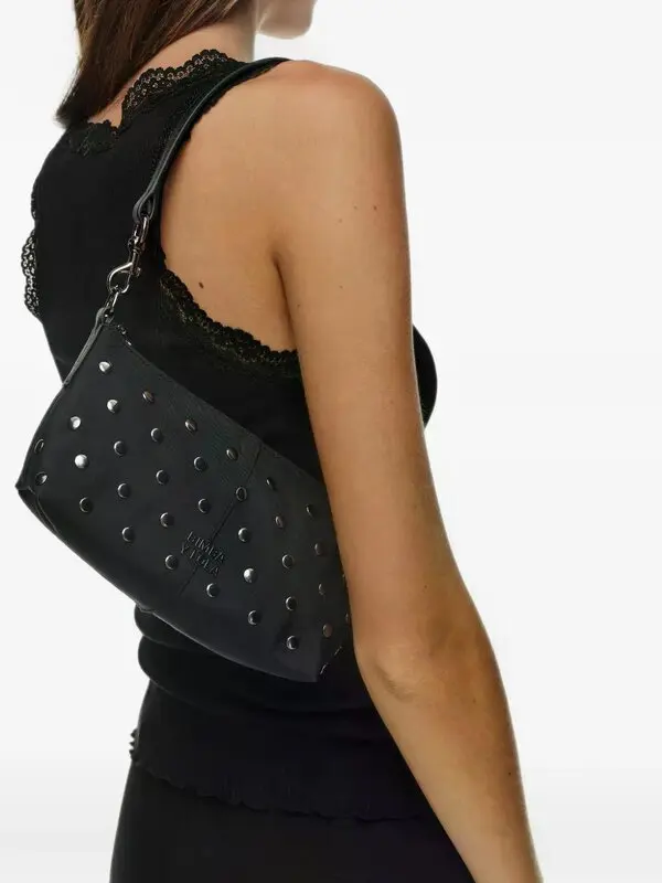 Bimba Y Lola Small Studded Nylon Crossbody Bag - Black