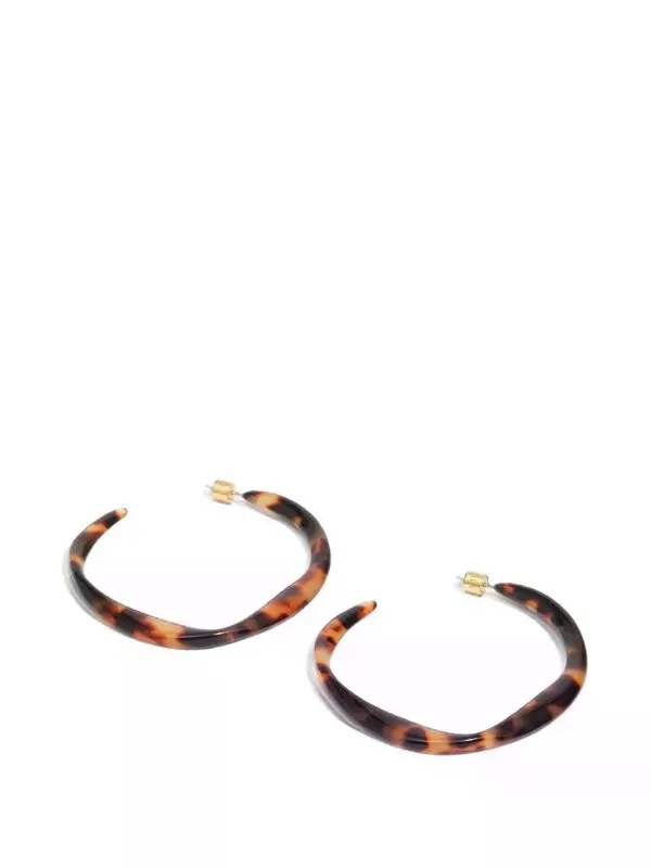 Bimba Y Lola Large Tortoiseshell-effect Irregular Hoop Earrings