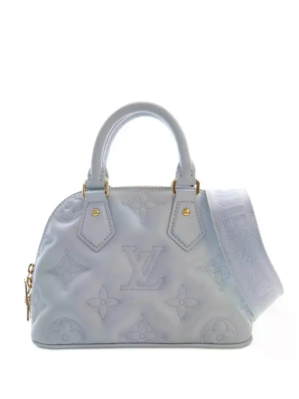 LOUIS VUITTON 2000-2026 Monogram Calfskin Bubblegram Alma Bb Satchel