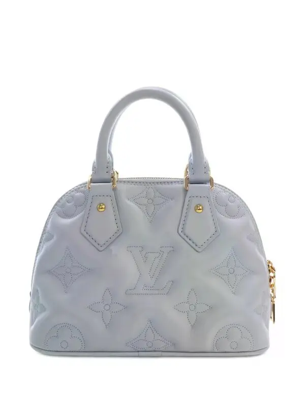 LOUIS VUITTON 2000-2026 Monogram Calfskin Bubblegram Alma Bb Satchel