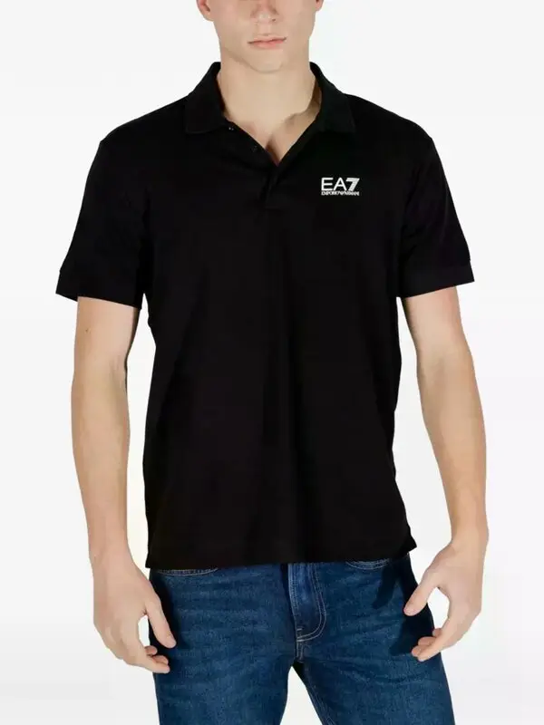 EA7 Logo-print Polo Shirt