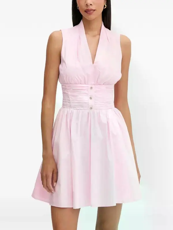 MORGAN Ruched-waist Sleeveless Mini Dress