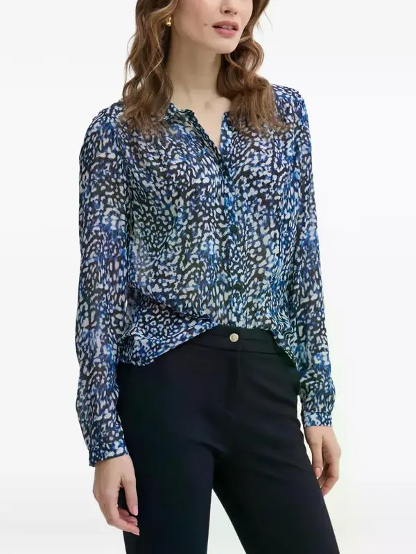MORGAN Leopard-print Long-sleeve Shirt