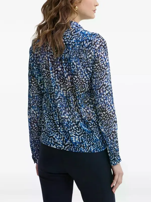 MORGAN Leopard-print Long-sleeve Shirt