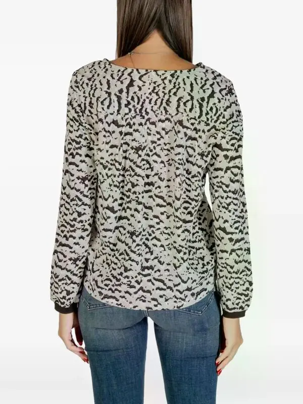 STREET ONE Abstract-print Long-sleeve Blouse