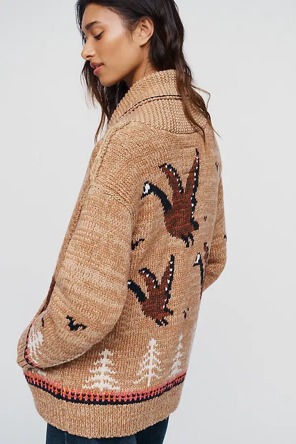 PILCRO Goose Cotton Wool Blend Cardigan