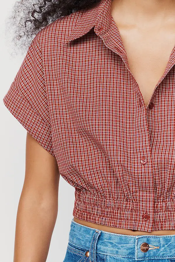 ELODIE Florence Cropped Shirt Top