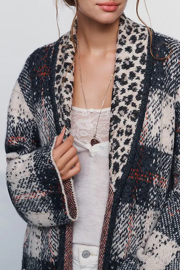 PILCRO Cotton Cashmere Blend Duster Cardigan