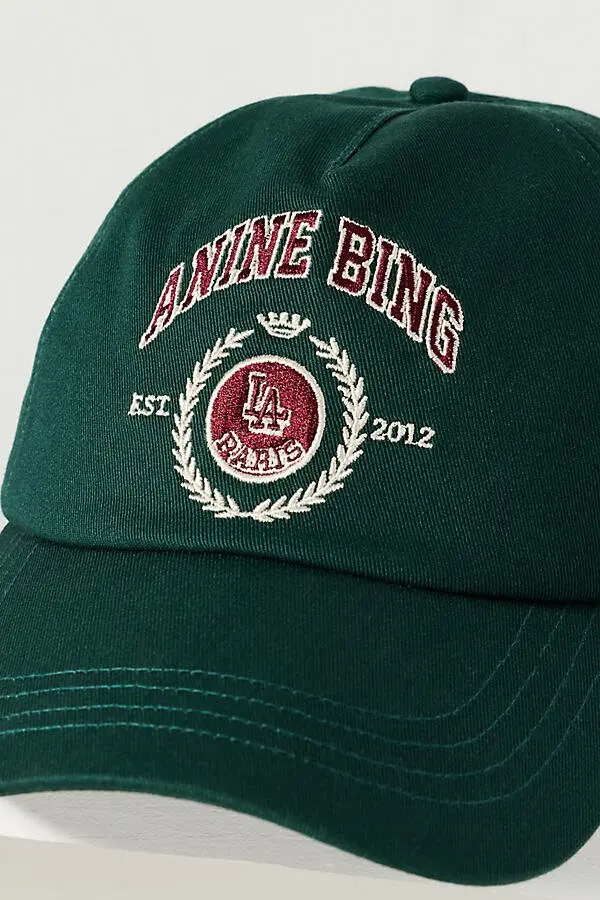 ANINE BING Collegiate Cotton Cap