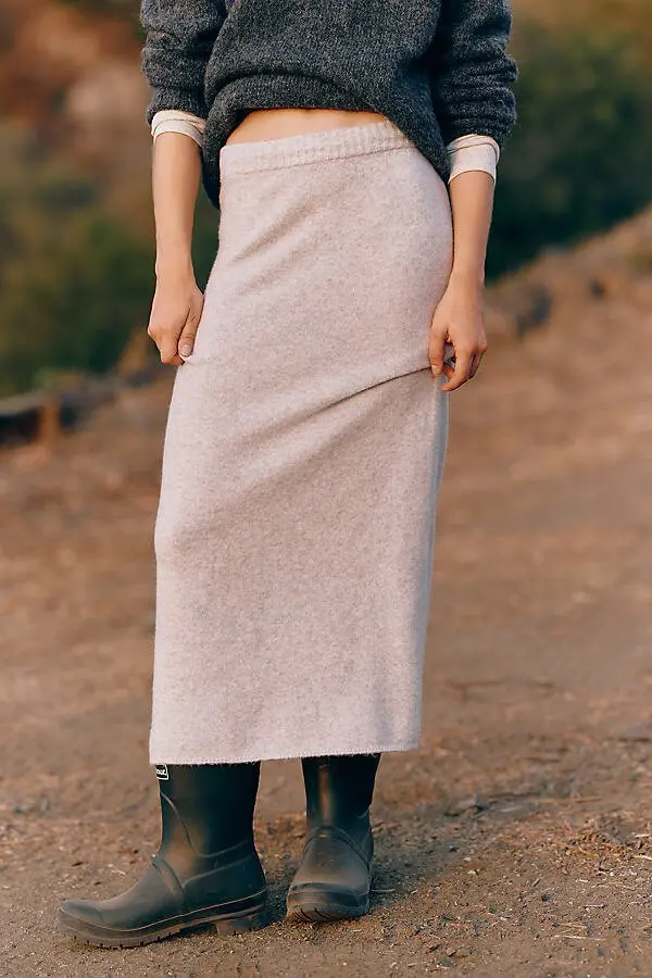 Z Supply Cozy Moment Skirt - Feather Grey