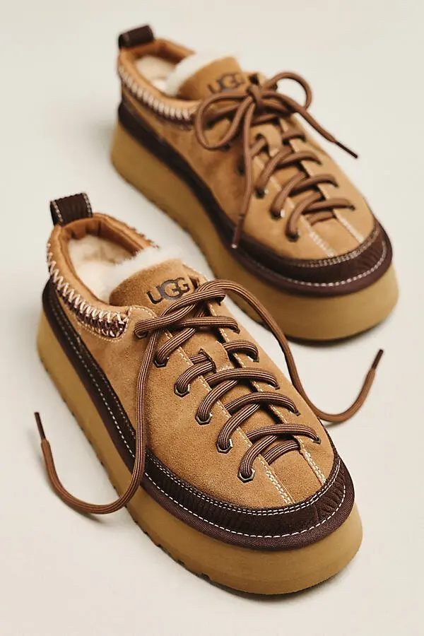 UGG Heritage Lace-up Slippers - Chestnut