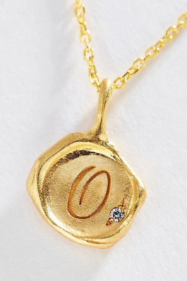 SIRCIAM Monogram Wax Stamp Necklace - O