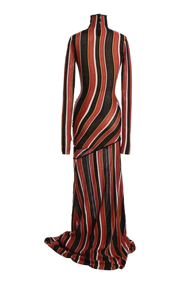 Proenza Schouler Olina Draped Viscose Dress - Red