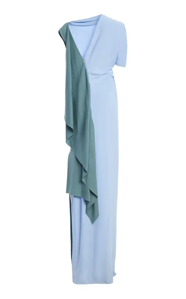 Proenza Schouler Kamila Stretch Cady Maxi Dress - Light Blue