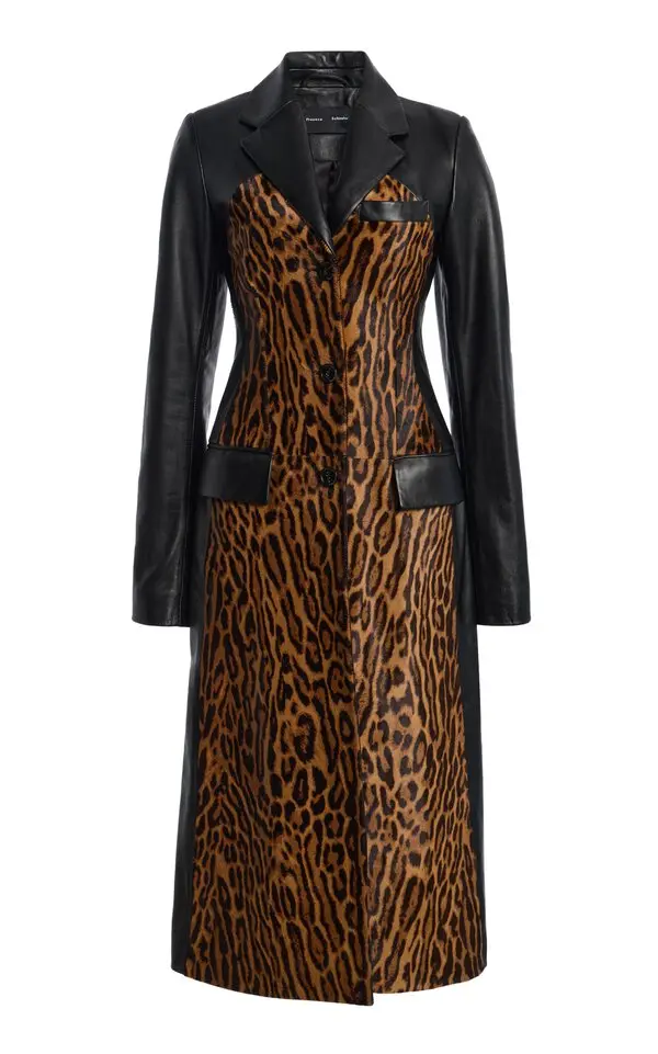 Proenza Schouler Farra Printed Leather Coat