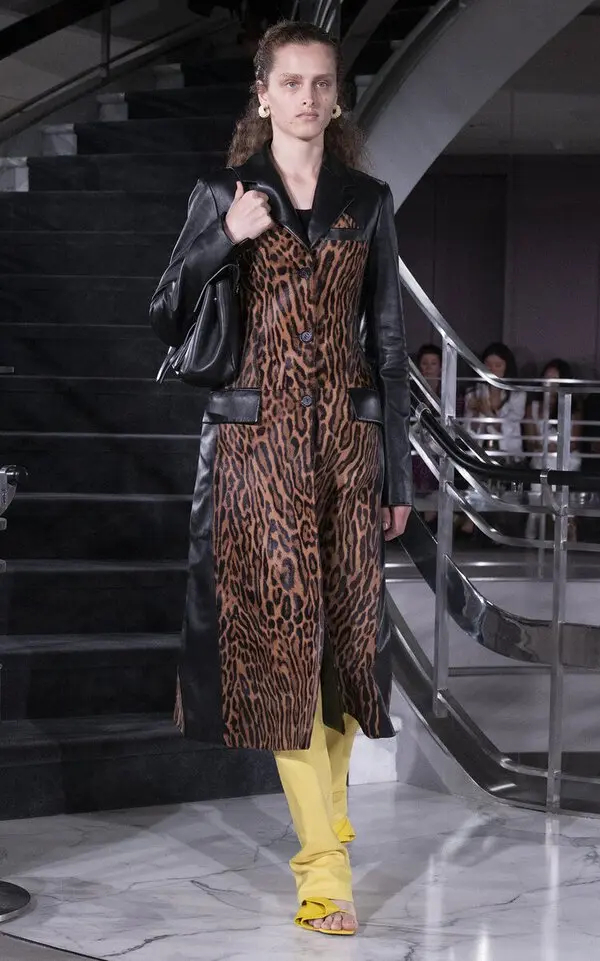 Proenza Schouler Farra Printed Leather Coat