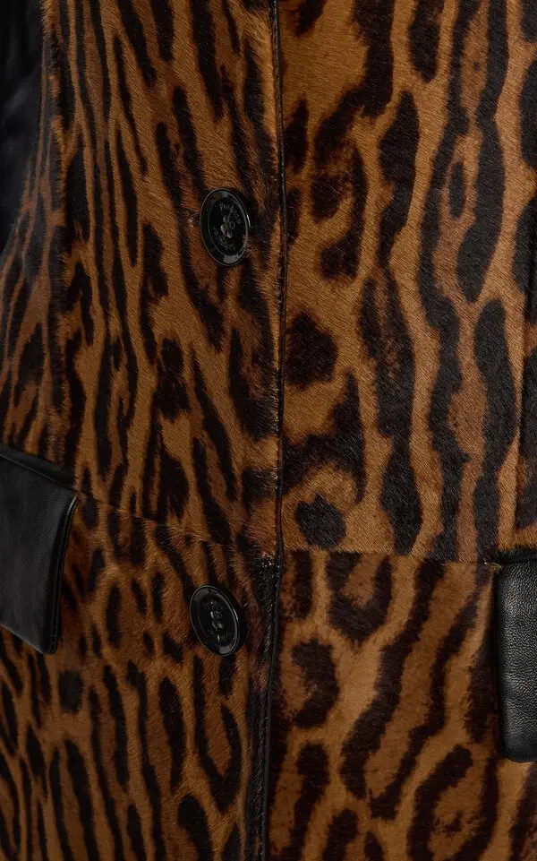 Proenza Schouler Farra Printed Leather Coat