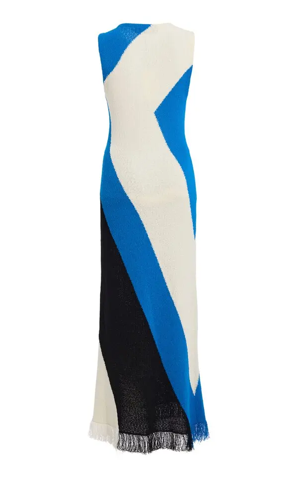 Proenza Schouler Zia Knit Midi Dress - Blue