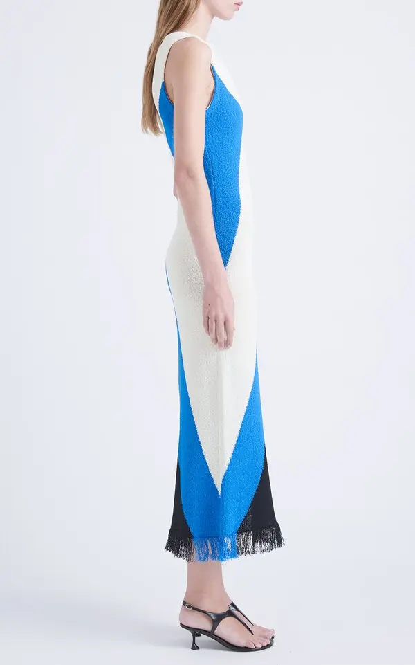 Proenza Schouler Zia Knit Midi Dress - Blue