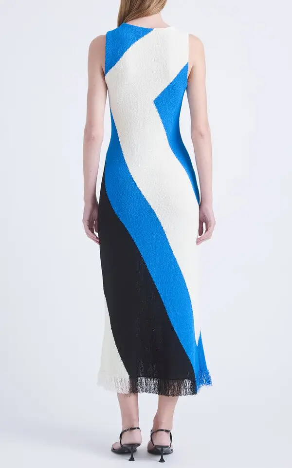 Proenza Schouler Zia Knit Midi Dress - Blue