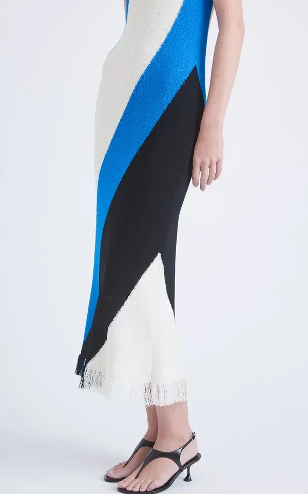 Proenza Schouler Zia Knit Midi Dress - Blue
