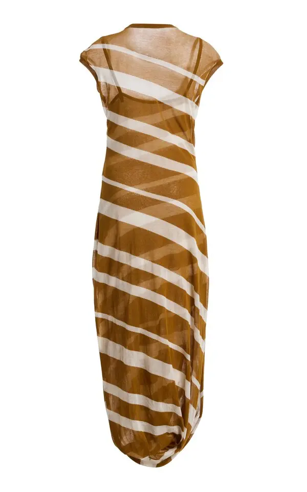 Proenza Schouler Xenia Striped Cotton-blend Midi Dress - Multi