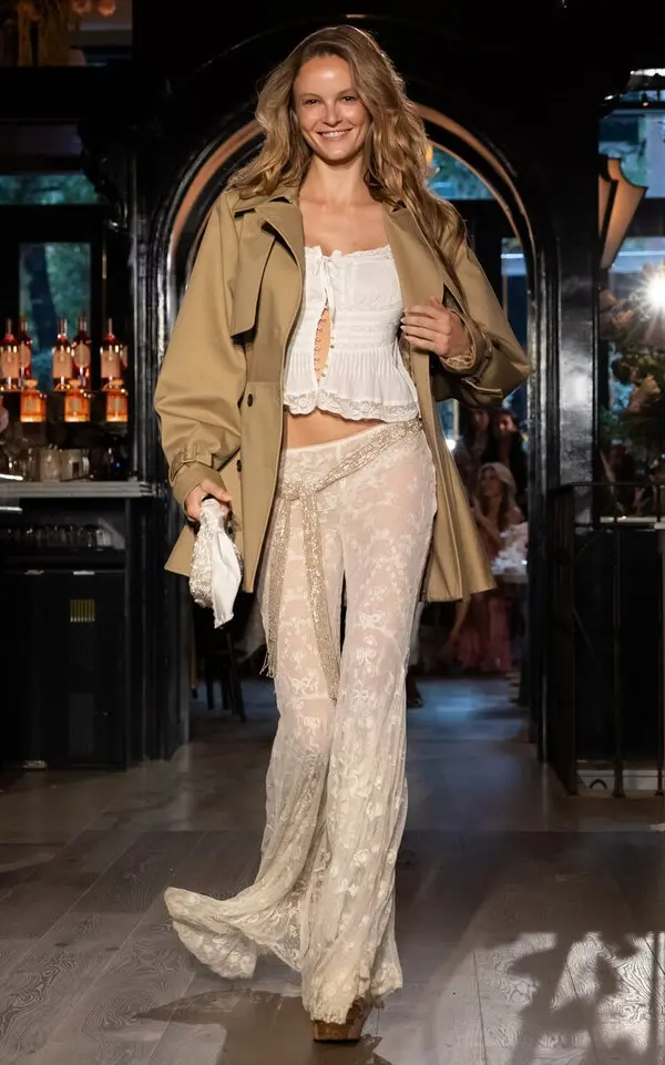 LoveShackFancy Aravynne Evermore Trench Jacket