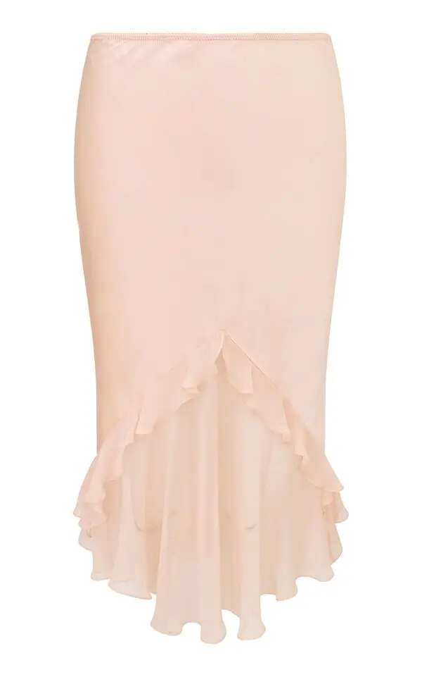 LoveShackFancy Lucinde Silk Midi Skirt